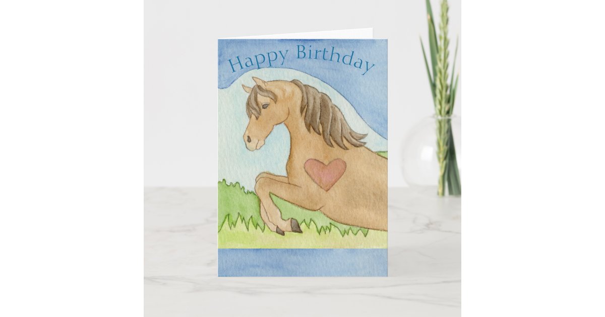 Horse birthday card | Zazzle.com