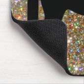 Horse Black & Gold Sparkle Mouse Pad | Zazzle