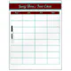Horse Boarding Barn Feed Chart - Red + Sea Green Dry Erase Board | Zazzle