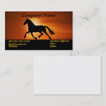 Horse Business card | Zazzle