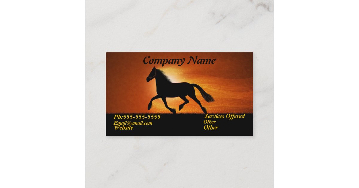 Horse Business card | Zazzle