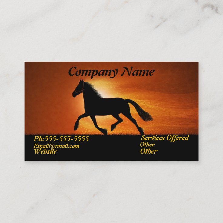Horse Business card | Zazzle