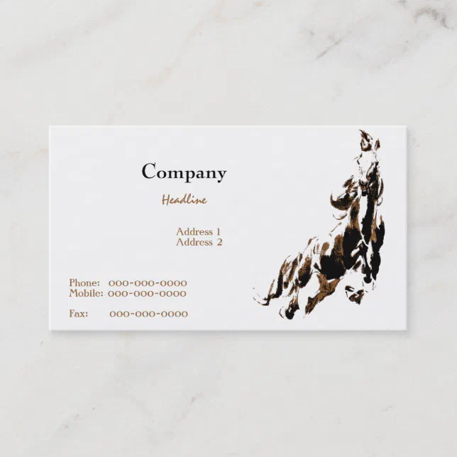 Horse Business Card | Zazzle