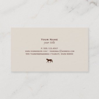 Horse Business Card | Zazzle