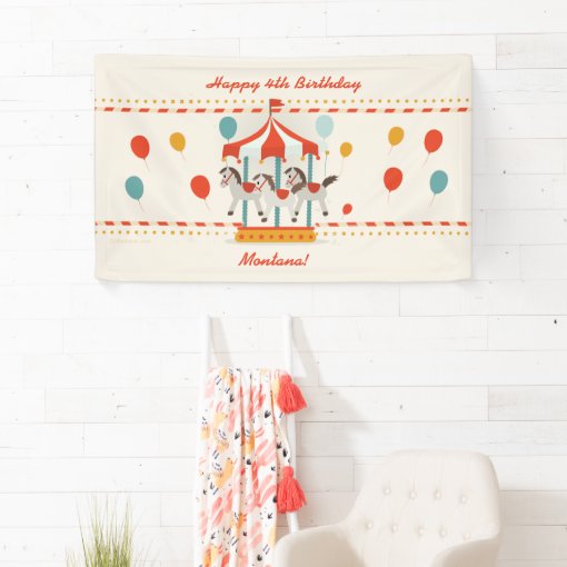 Horse Carousel Banner | Zazzle