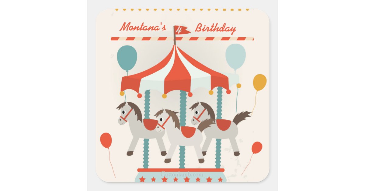 Horse Carousel Stickers | Zazzle