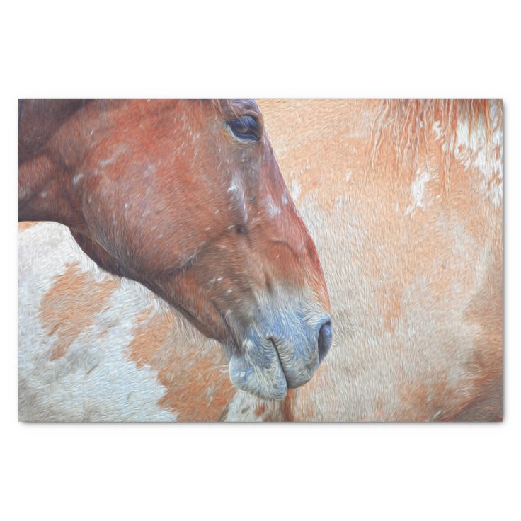 Horse Country Rustic Brown Western Decoupage Tissue Paper | Zazzle