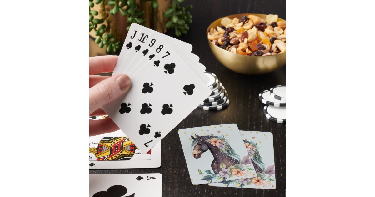 Horse Design Playing Cards | Zazzle