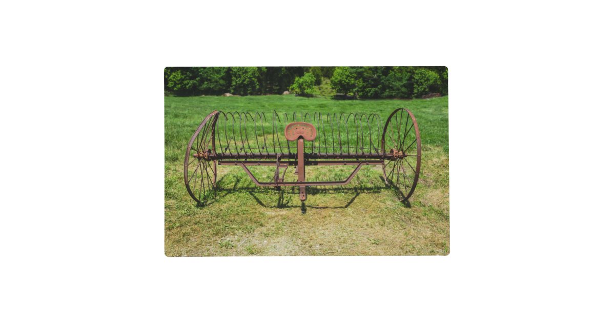 Horse Drawn Hay Rake Placemat | Zazzle