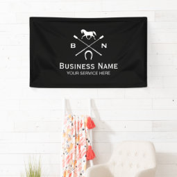 Horse Elegant Horseback Riding Equestrian Equine Banner | Zazzle