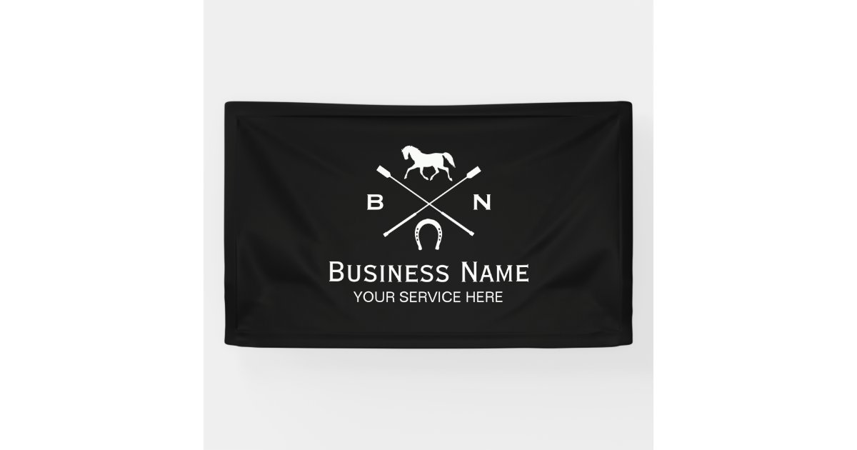 Horse Elegant Horseback Riding Equestrian Equine Banner | Zazzle.com
