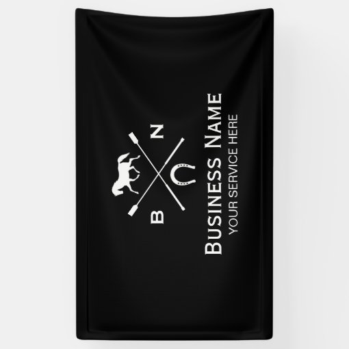 Horse Elegant Horseback Riding Equestrian Equine Banner | Zazzle