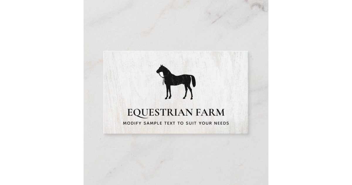 Horse Equestrian Business Card | Zazzle