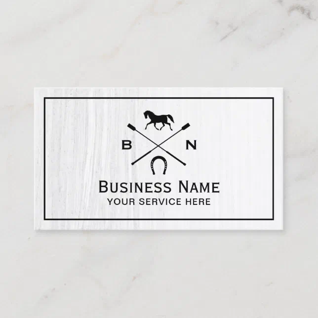 Horse Equine Horseback Riding Equestrian Classy Business Card | Zazzle