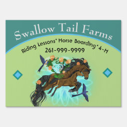 Horse Farm Riding Lessons, Boarding,and Show Sign | Zazzle