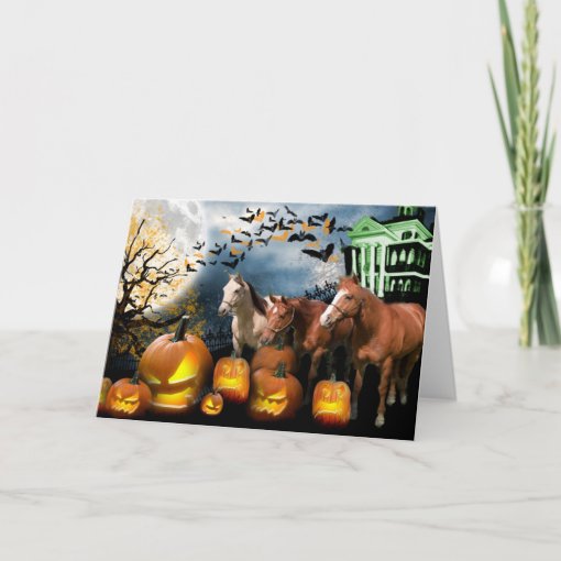 Horse Halloween Greeting Card | Zazzle
