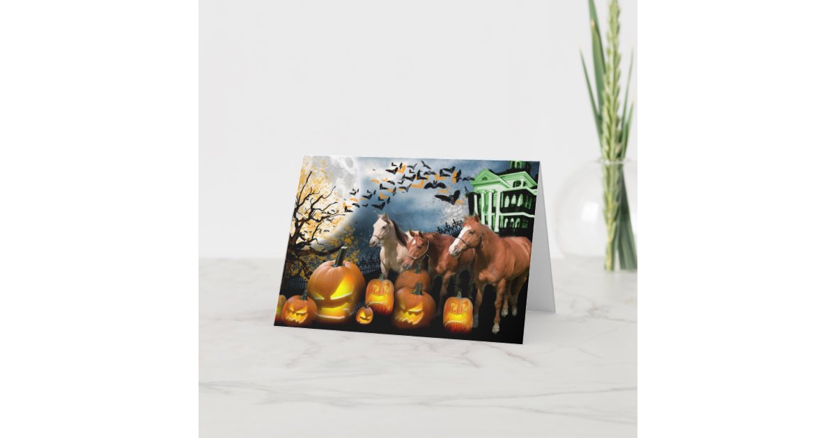 Horse Halloween Greeting Card | Zazzle