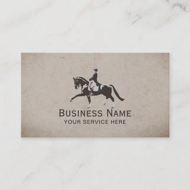Horse Horseback Riding Equestrian Vintage Business Card | Zazzle