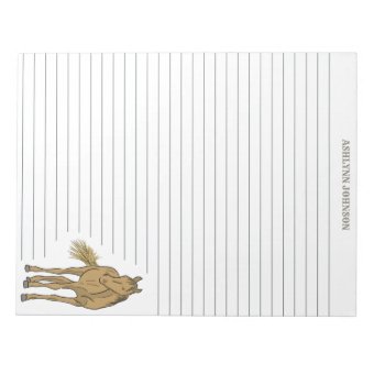 Horse Illustration Lined Stationery Writing Paper Notepad | Zazzle