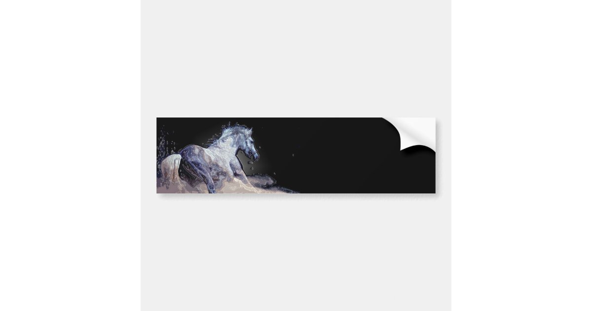 Horse in Action Bumper Sticker | Zazzle
