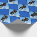 Horse Jumping I'd Rather Be Riding! Equestrian Wrapping Paper | Zazzle