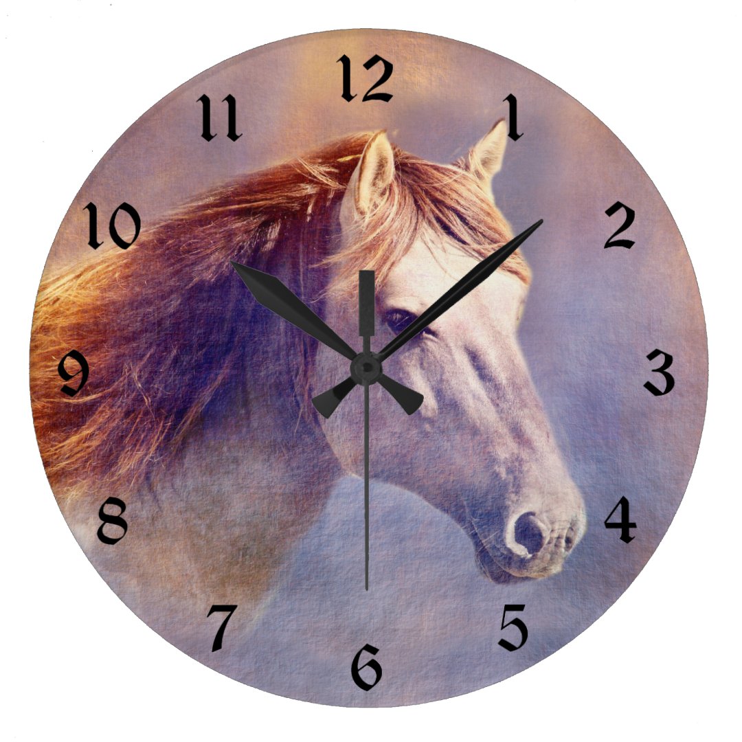 Horse Large Clock | Zazzle