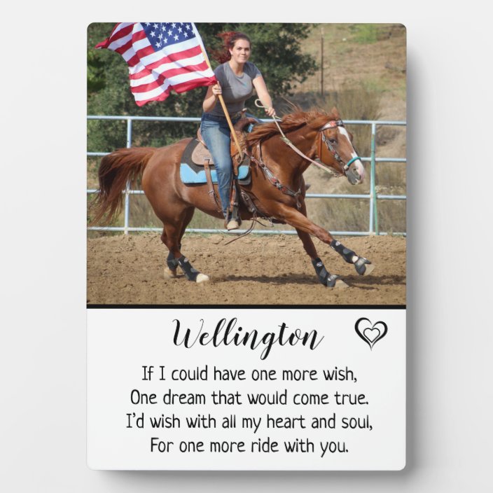 Horse Memorial Keepsake Sympathy Quote Horse Loss Plaque | Zazzle.com