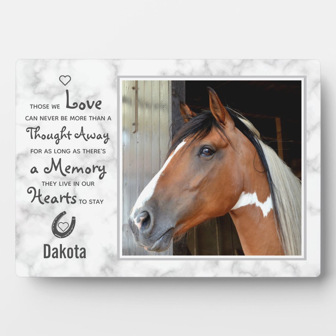 Horse Memorial Remembrance Keepsake Plaque | Zazzle