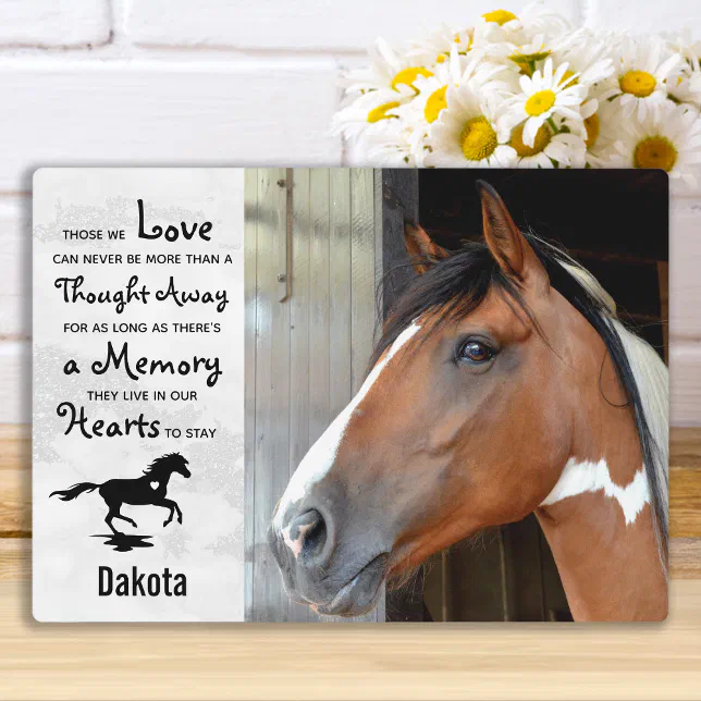 Horse Memorial Remembrance Keepsake Plaque | Zazzle