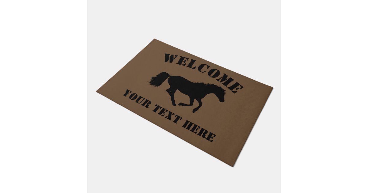 Horse or pony riders welcome doormat | Zazzle