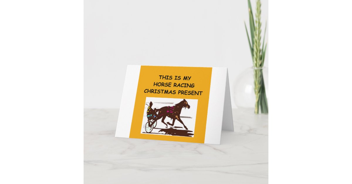 HORSE racing christmas Holiday Card | Zazzle