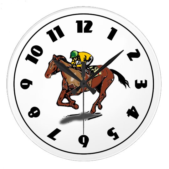 Horse Racing Clock | Zazzle.com