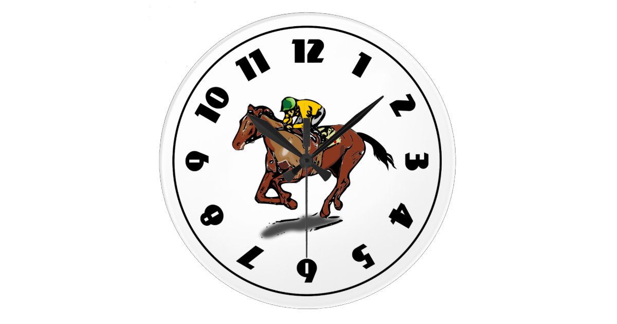 Horse Racing Clock | Zazzle.com