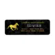 Horse Racing Derby Black Gold Return Address Label | Zazzle