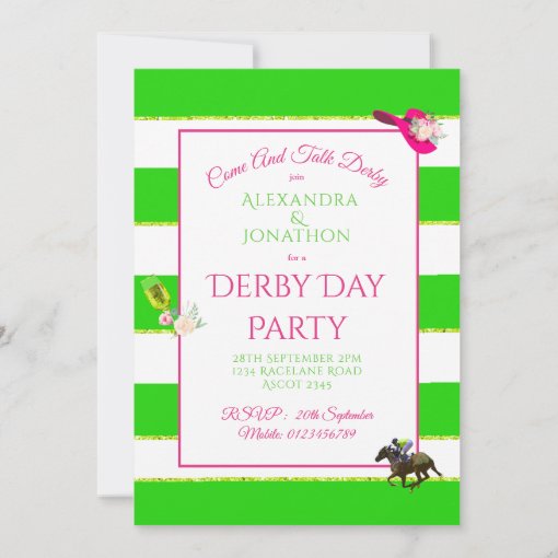Horse Racing Derby Day Party Invitation | Zazzle