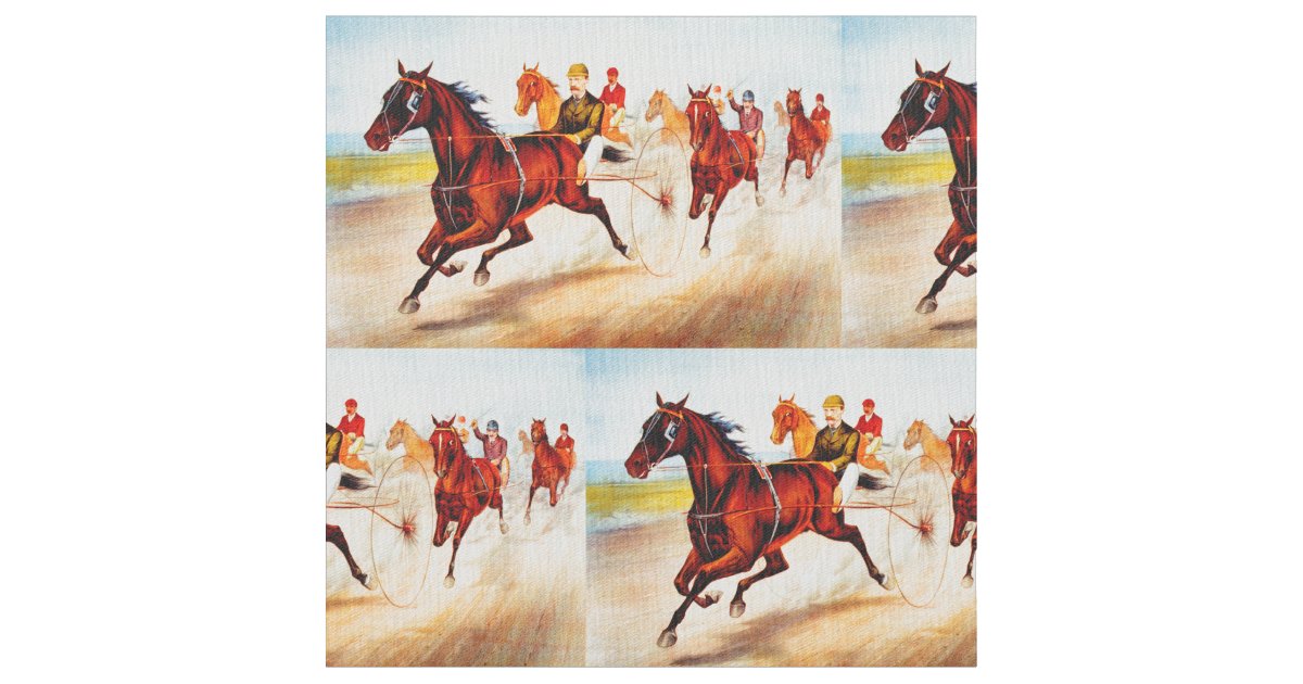 Horse racing fabric | Zazzle