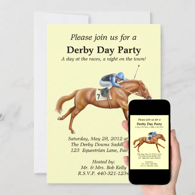 Horse Racing Party Invitation | Zazzle