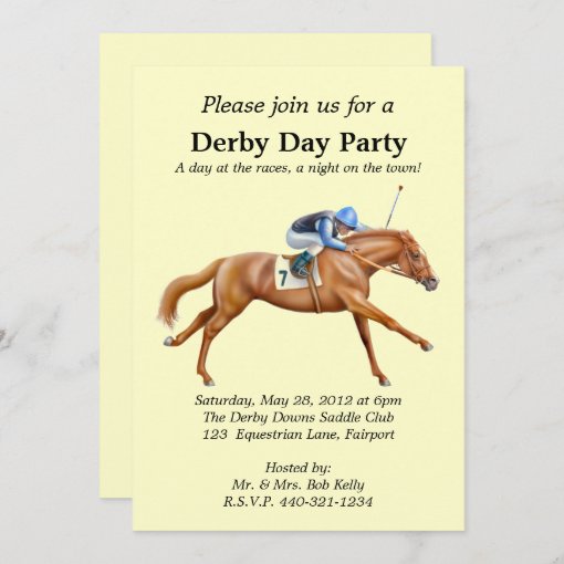 Horse Racing Party Invitation | Zazzle