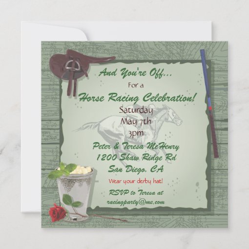 Horse Racing Party Invitation | Zazzle