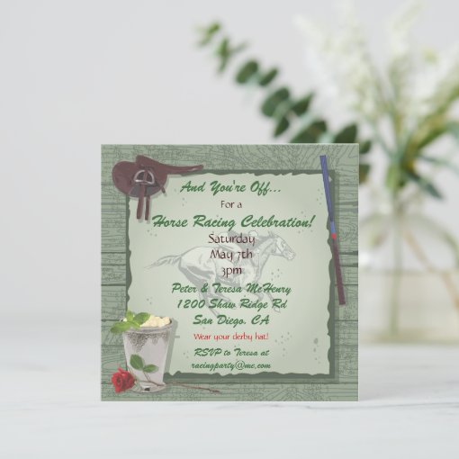 Horse Racing Party Invitation | Zazzle