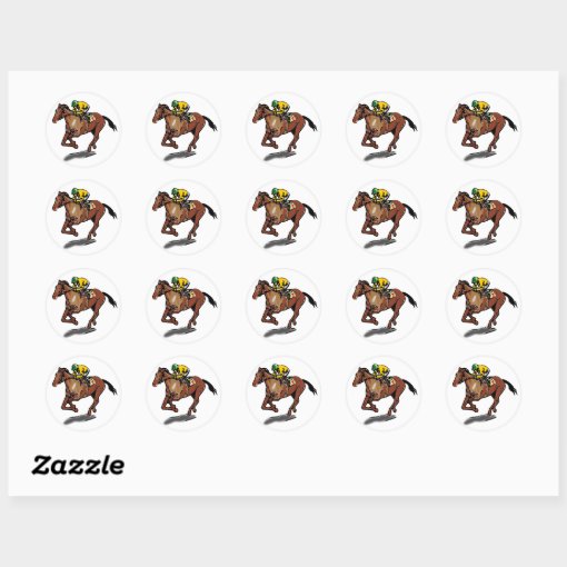 Horse Racing Stickers | Zazzle