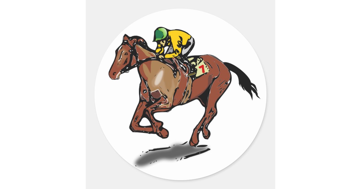 Horse Racing Stickers | Zazzle