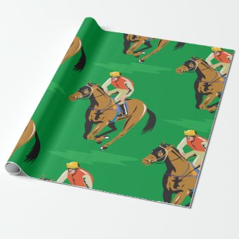Horse Racing Wrapping Paper | Zazzle