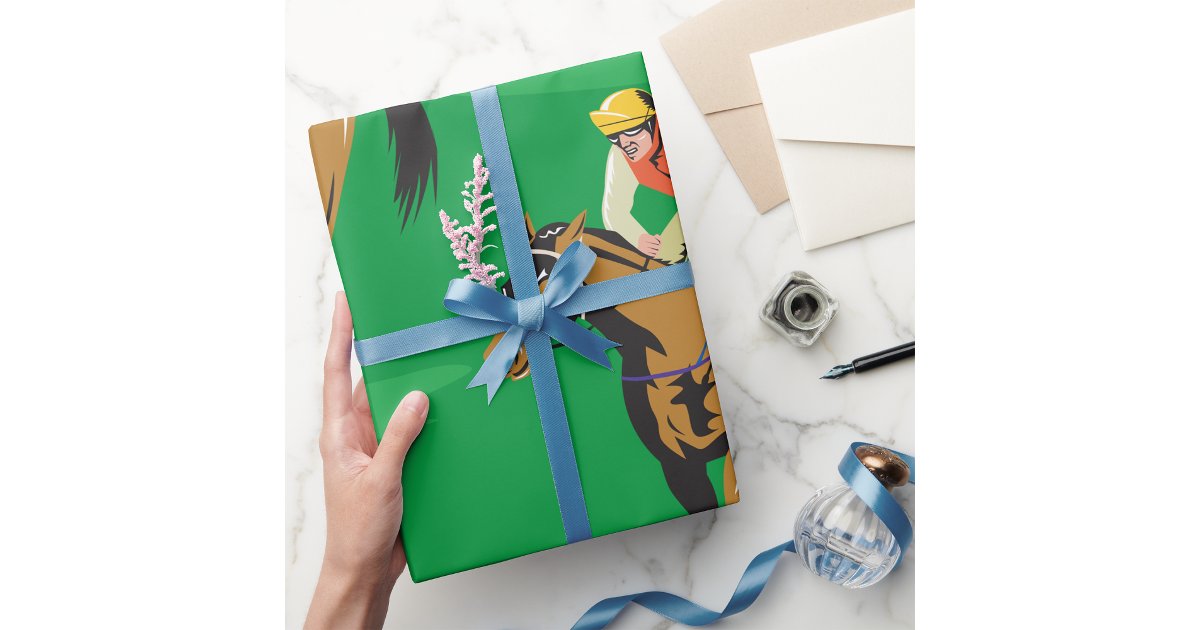 Horse Racing Wrapping Paper | Zazzle