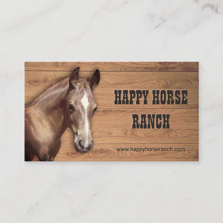 Horse Ranch Business Card | Zazzle
