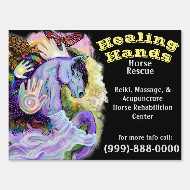 Horse Rescue, Therapy, and Rehablitation Center Sign | Zazzle