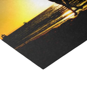 Horse rider, beach, sunset beautiful scenery tissue paper | Zazzle