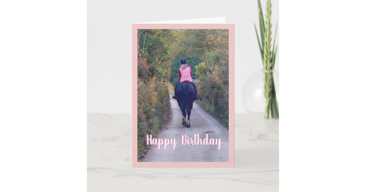 Horse rider Birthday Card | Zazzle