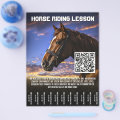 Horse Riding Lesson Flyer With QR Code | Zazzle