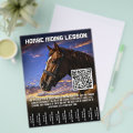 Horse Riding Lesson Flyer With QR Code | Zazzle